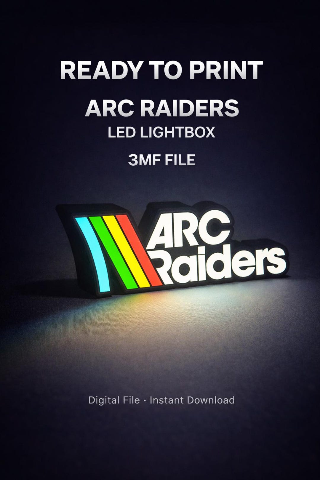 Arc Raiders Logo 3D Print Lightbox Download 3D File 3mf, Ready for ...