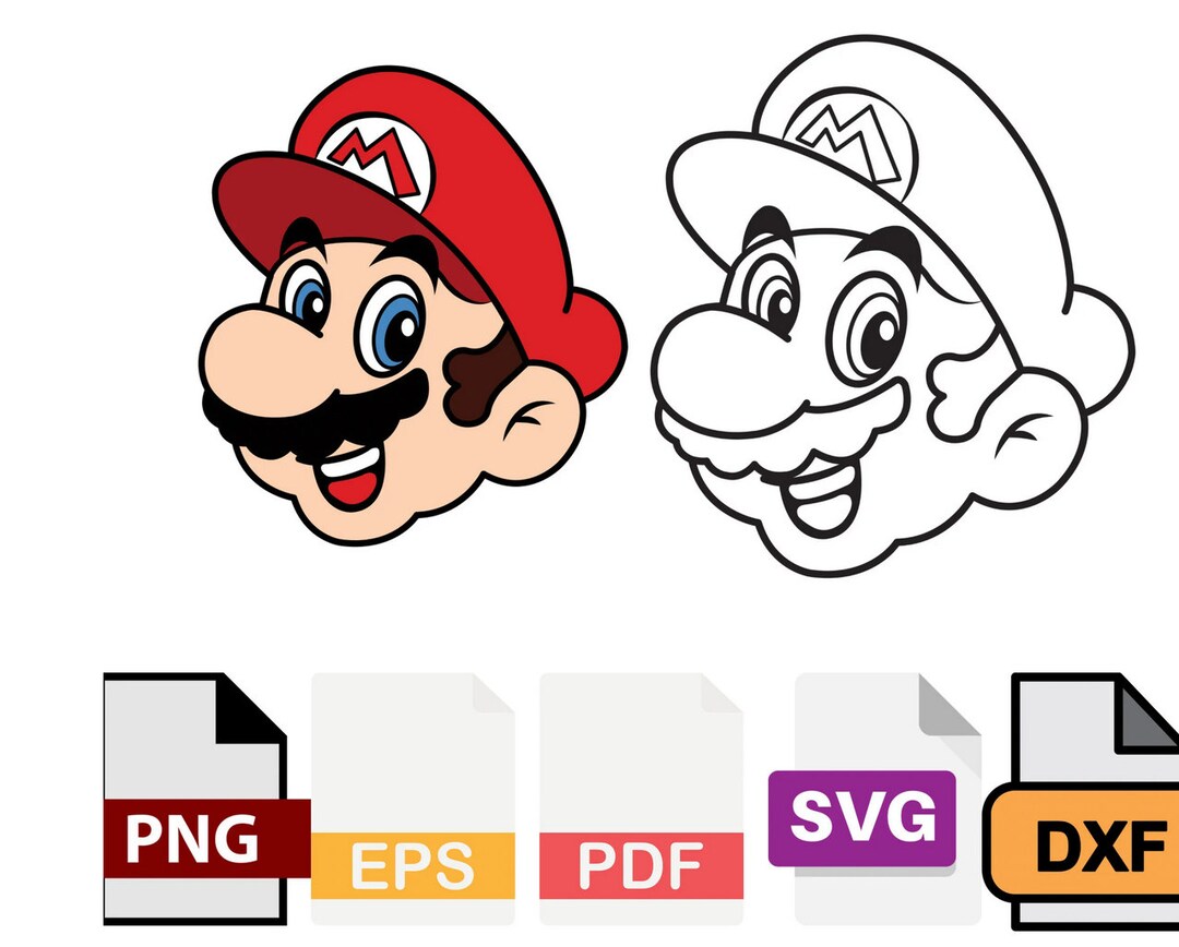 Super Mario Bros Svg Characters Png | Cut Files for Cricut Vector ...