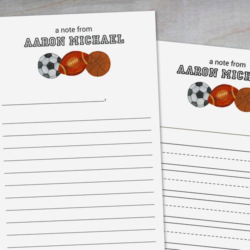 Kids Letter Writing Set Girls Lined Stationery Paper Rainbow - Etsy