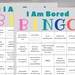 I'm Bored Bingo for Kids Printable Instant Download | Etsy