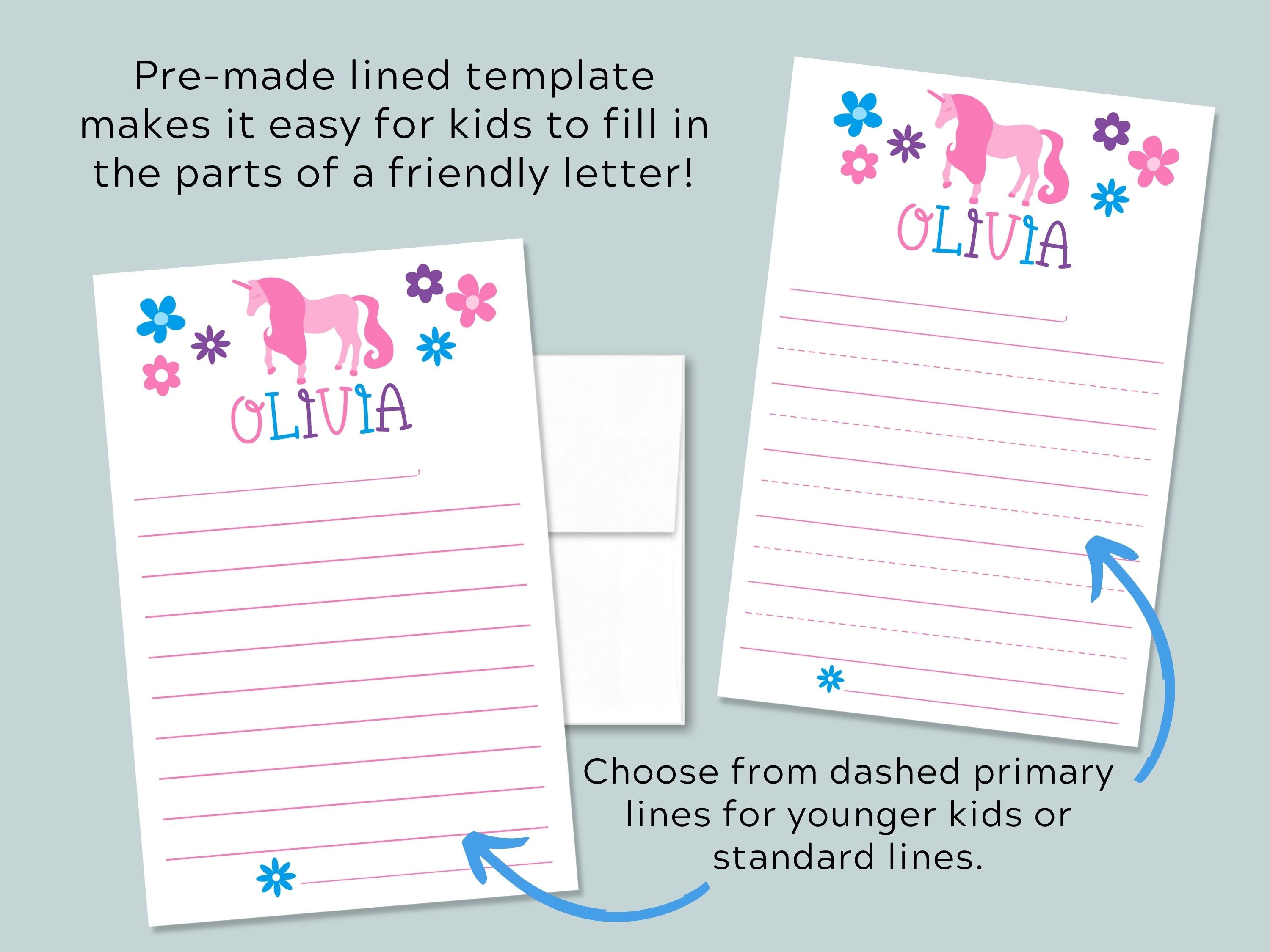 Vistaprint Unicorn Statiorny With Lines