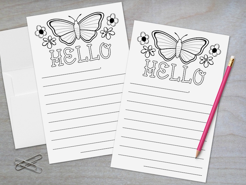 Free Coloring Pages: Free Printable Stationery For Kids 970