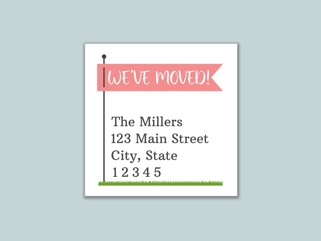 Personalized New Address Sticker | Yard Sign Address Label | We Have ...