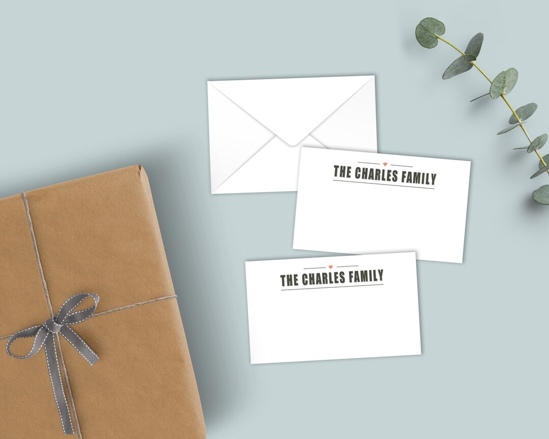 Personalized Calling Card | Little Heart Gift Enclosure Note Cards With ...