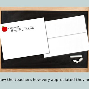 Personalized Teacher Appreciation Gift | Red Apple Notes | Teacher Note ...
