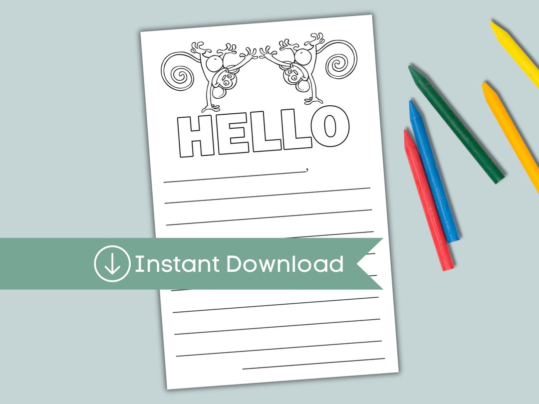 Printable Coloring Pages Monkeys | Print From Home Lined Coloring Page ...