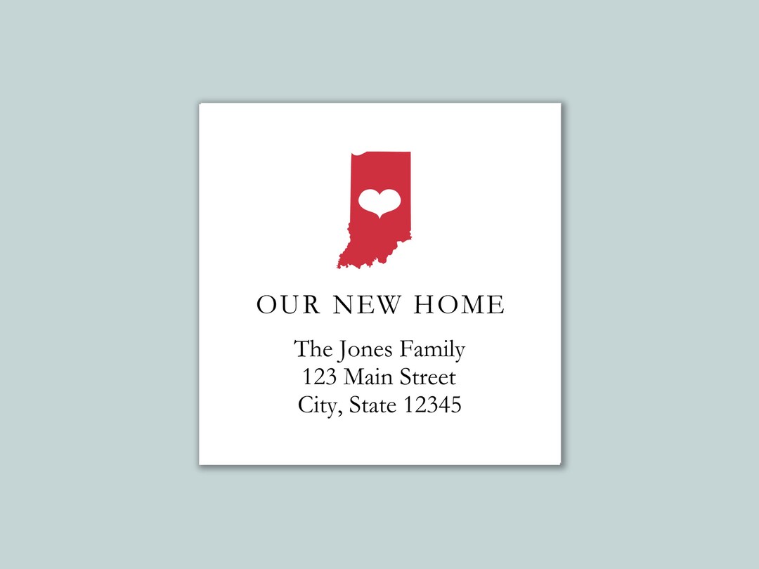 Personalized New Address Sticker: Home State Moving Announcement - Etsy