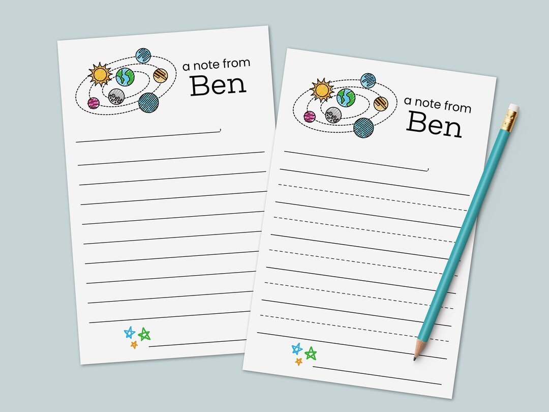 Personalized Lined Letter Writing Paper for Kids Outer - Etsy
