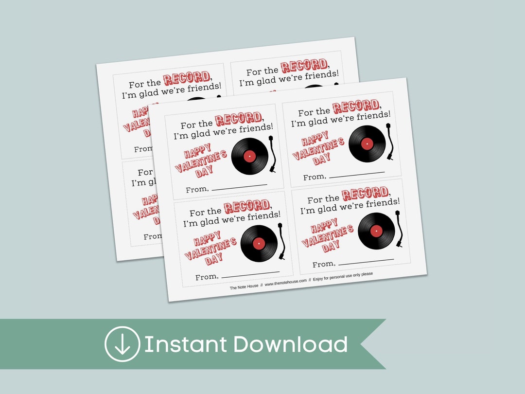 Printable Valentine's Day Cards for Kids | Instant Download | Retro ...