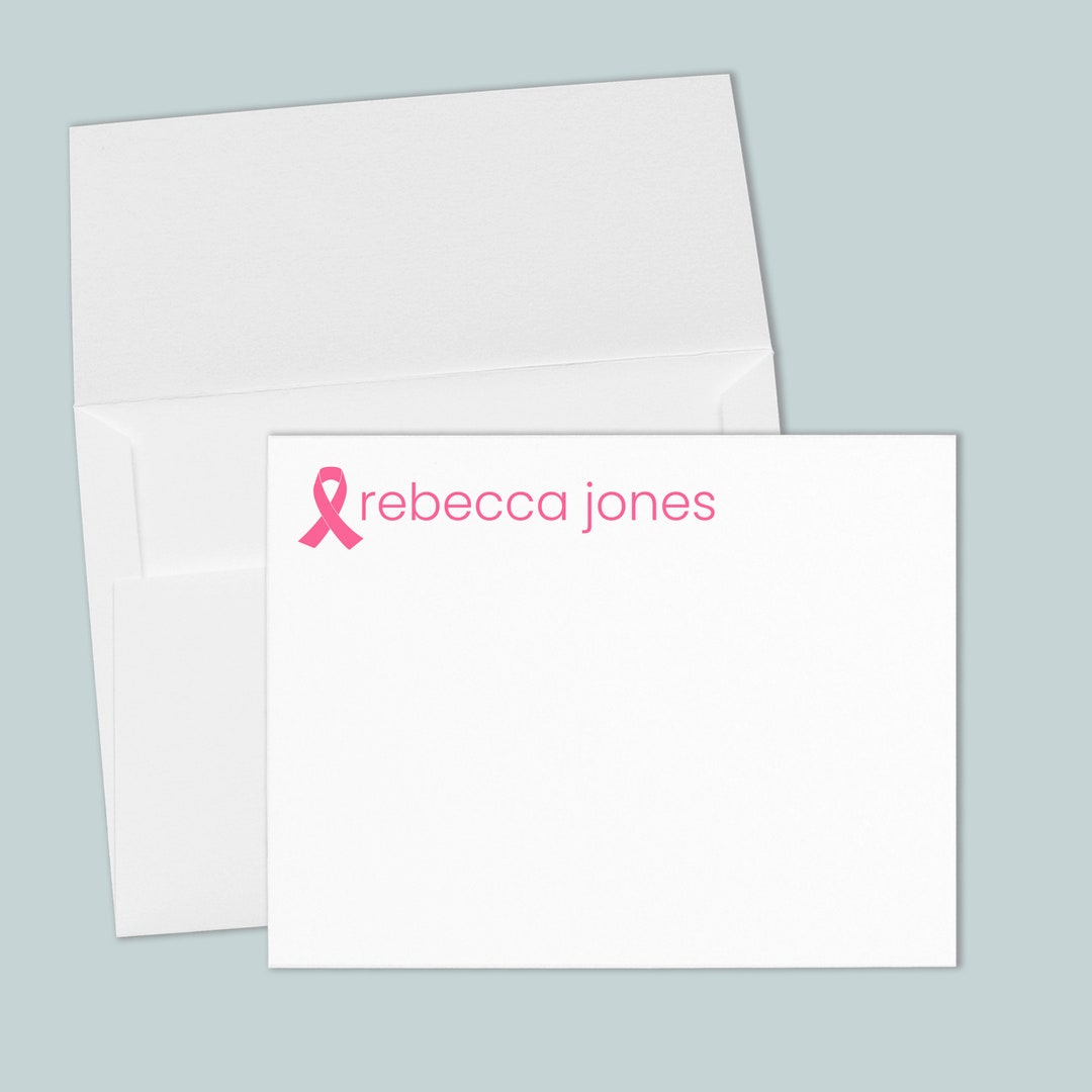 Personalized Pink Ribbon Breast Cancer Awareness Notes | Personalized ...