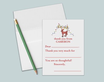 Gingerbread Cookie Thank You Card Holiday Thank You Notes - Etsy