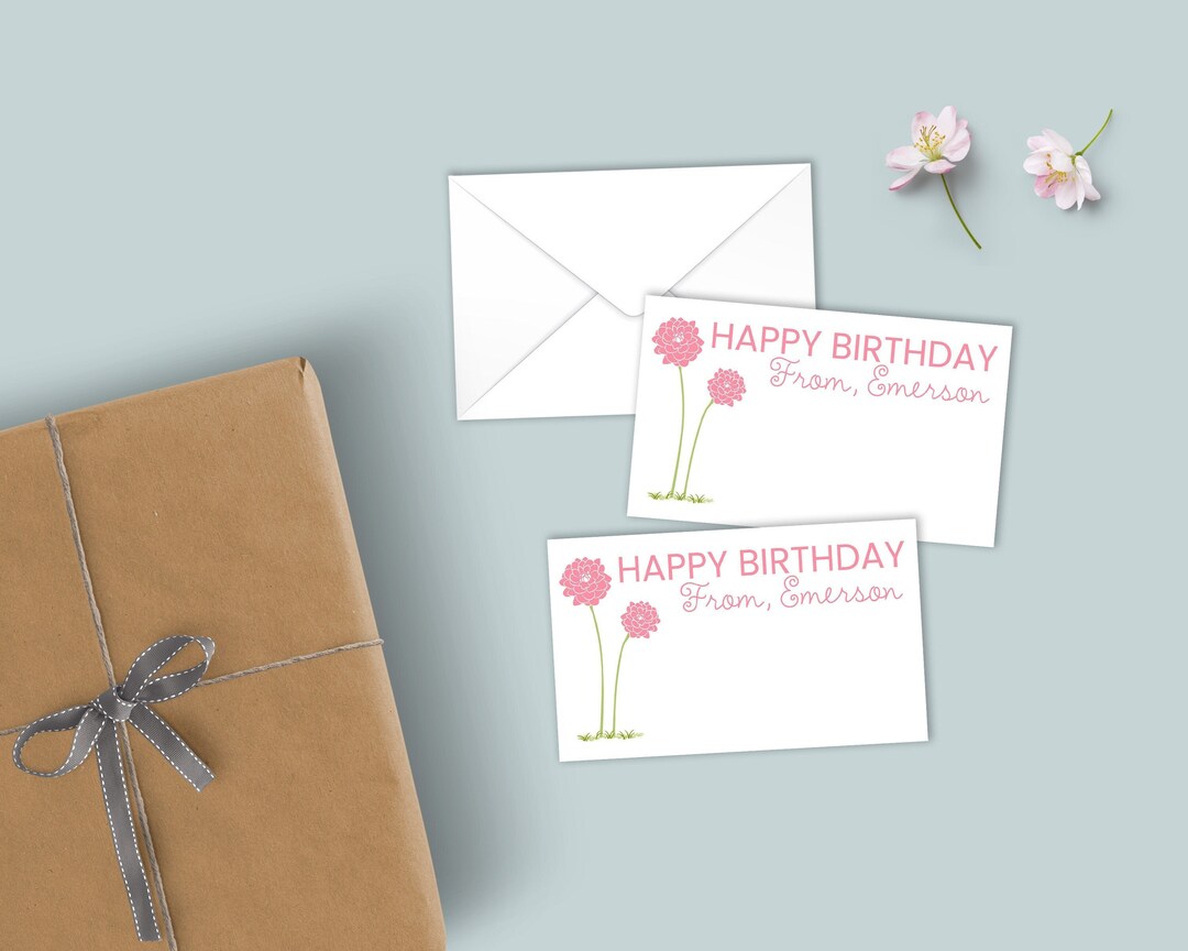 Personalized Flower Garden Calling Card | Calling Card Enclosure Notes ...