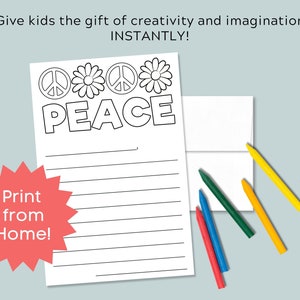 Printable Coloring Pages Peace Sign and Daisies | Print From Home Lined ...