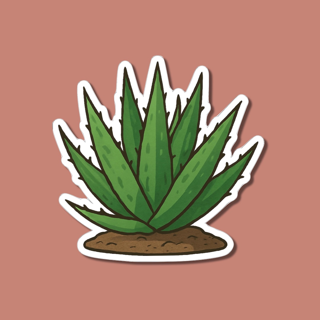 Agave Sticker, Desert Succulent Plant Decal, Botanical Vinyl Art ...