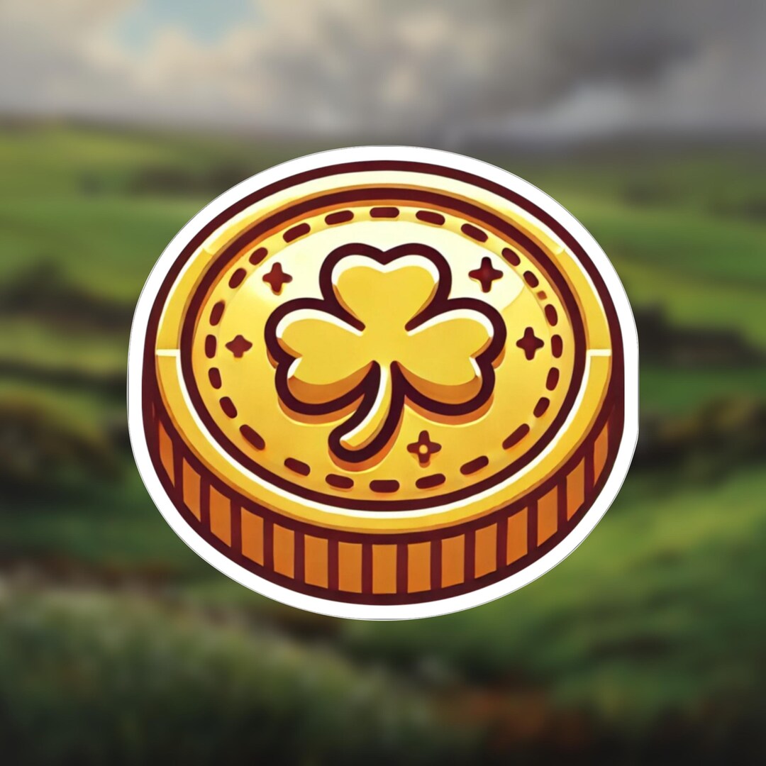 Gold Coin Stickers | St. Patrick's Day Decals | Good Luck Sticker Pack ...