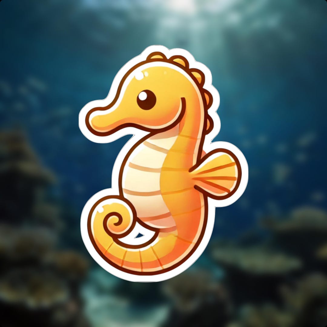 Seahorse Stickers, Ocean Animal Decals, Underwater Life, Marine Life ...