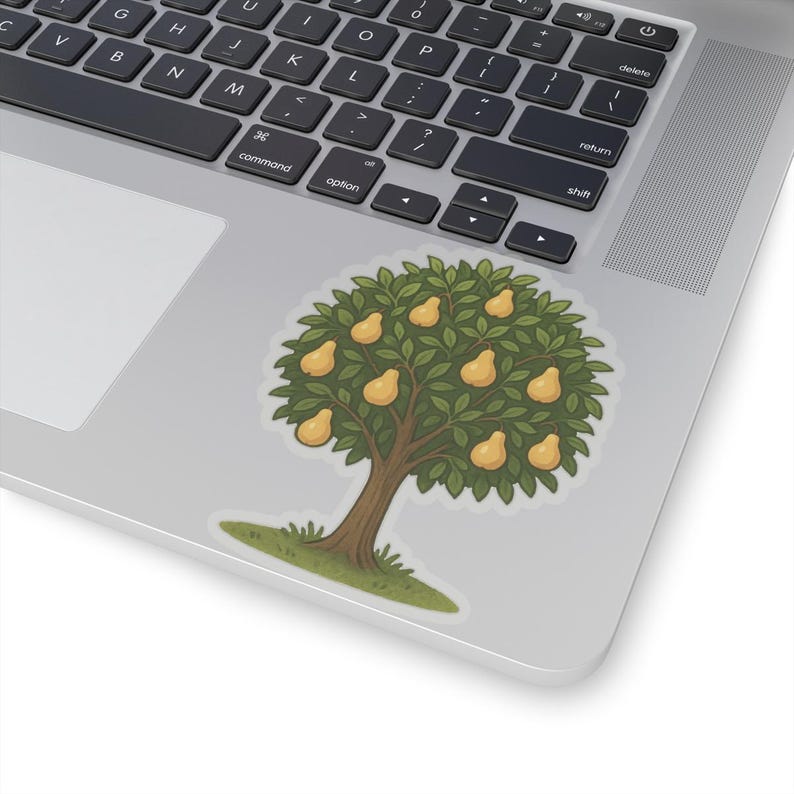Pear Tree Sticker, Orchard Fruit Tree Decal, Botanical Nature Vinyl ...