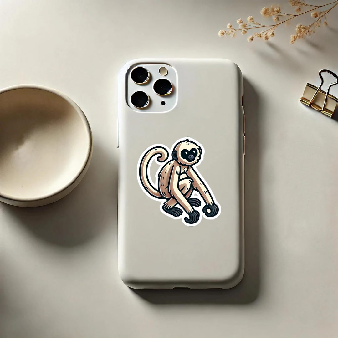 Spider Monkey Sticker, Jungle Primate Decal, Tree Climber Vinyl ...