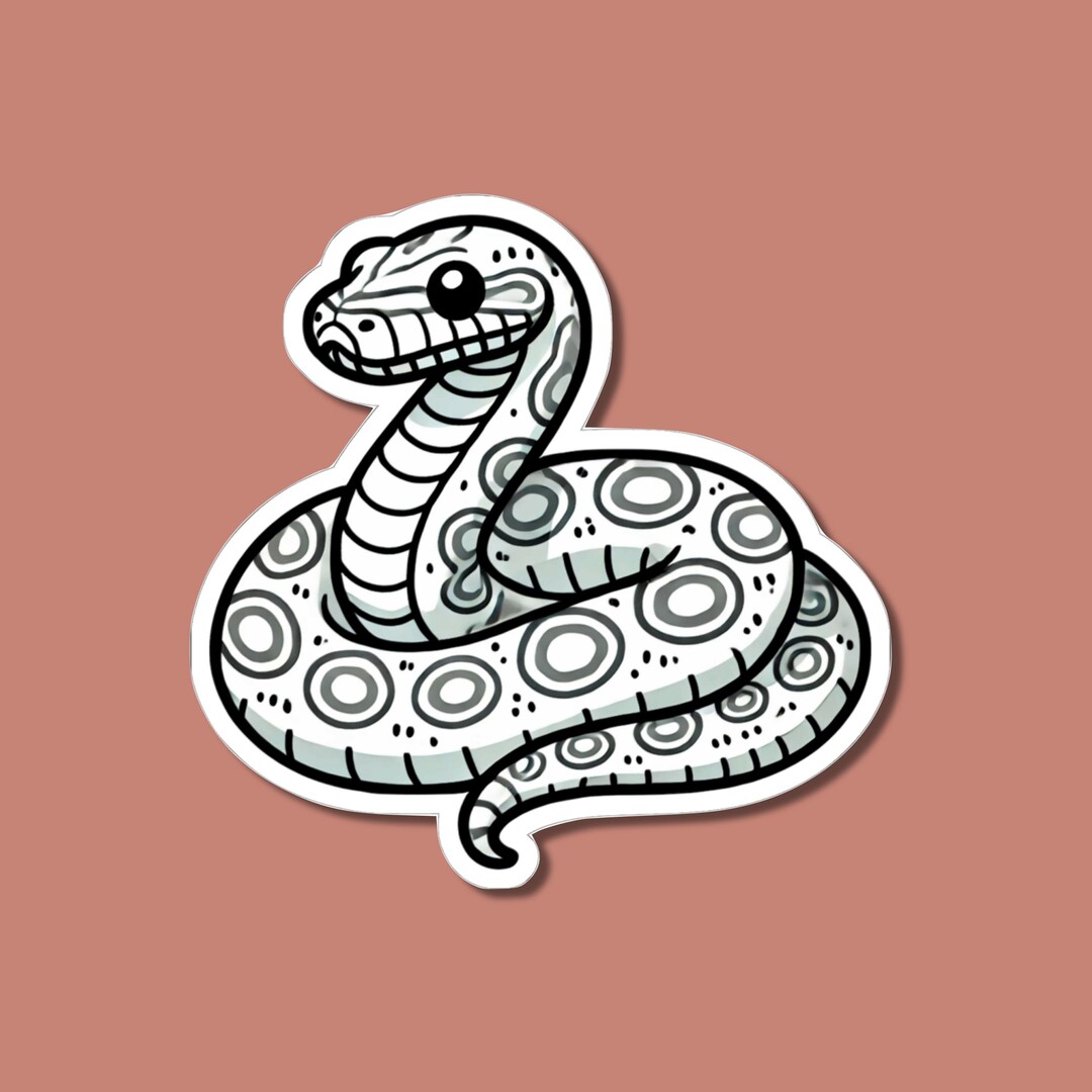 Python Sticker, Snake Lover Decal, Giant Reptile Vinyl, Jungle Wildlife ...