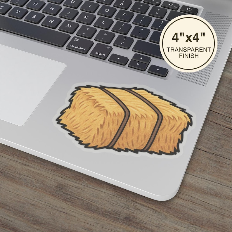 Hay Bale Sticker, Country Farm Harvest Illustration, Rustic Autumn ...