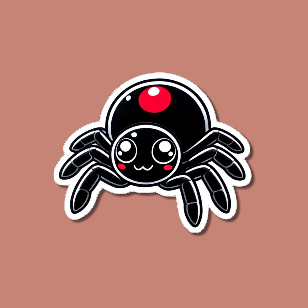 Black Widow Sticker, Spider Lover Decal, Venomous Arachnid Vinyl ...