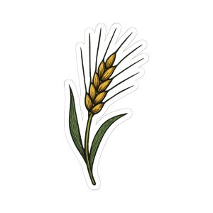 Barley Sticker, Grain Plant Decal, Botanical Crop Vinyl, Agricultural ...