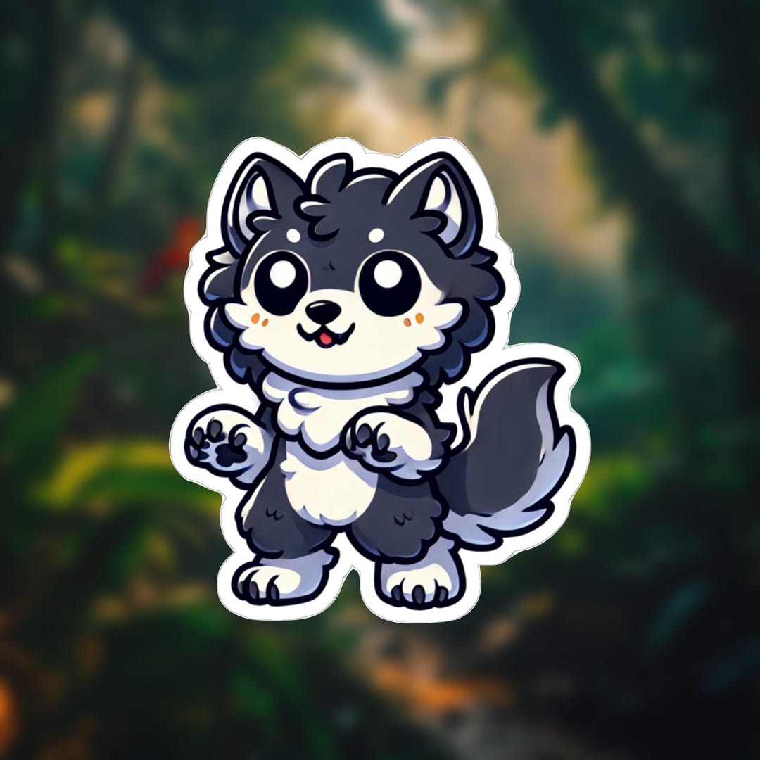 Werewolf Sticker, Mythical Creature Decal, Full Moon Monster Vinyl ...