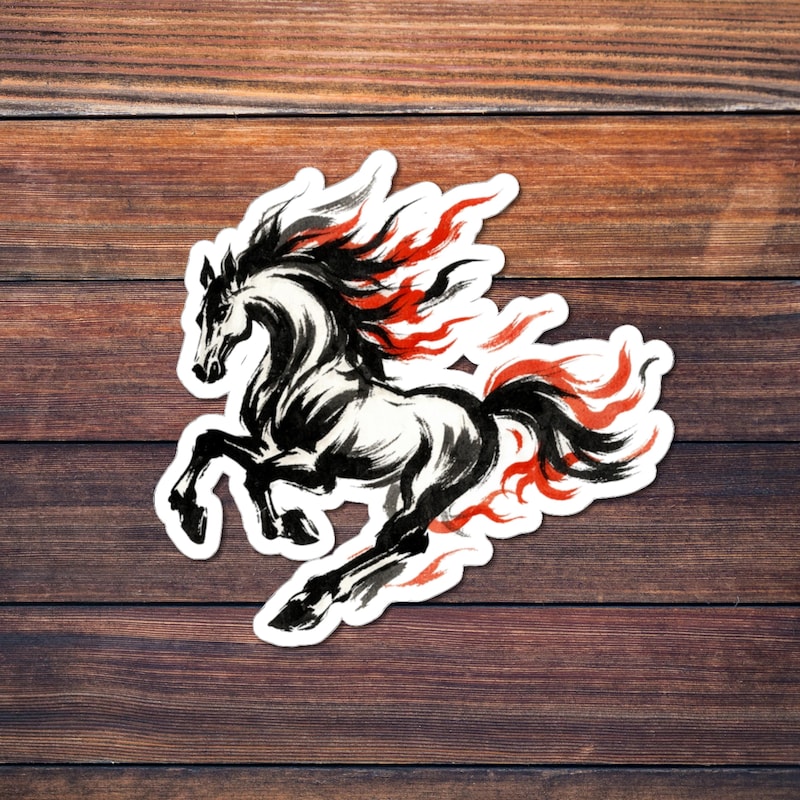 Red Fire Horse Necklace - Etsy