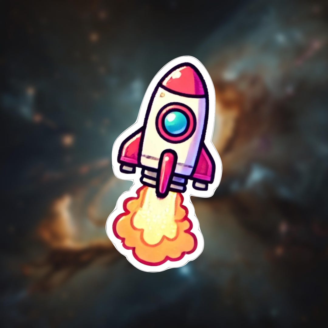 Rocket Stickers, Space Sticker, Laptop Decal, Planner Sticker ...