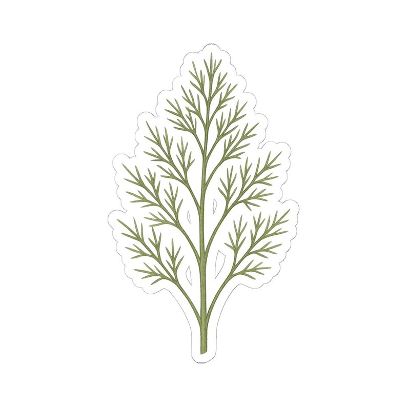 Dill Sticker, Aromatic Herb Decal, Culinary Garden Plant Vinyl ...