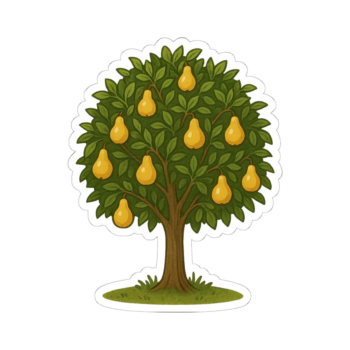 Pear Tree Sticker, Orchard Fruit Tree Decal, Botanical Nature Vinyl ...