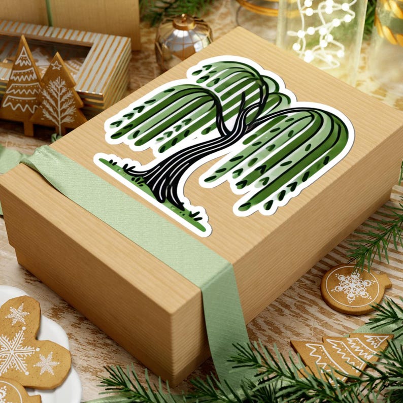 Willow Tree Sticker, Graceful Tree Decal, Weeping Branches Vinyl ...