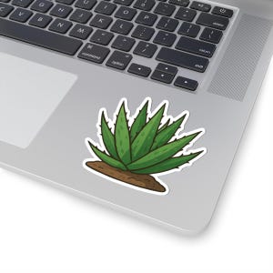 Agave Sticker, Desert Succulent Plant Decal, Botanical Vinyl Art ...