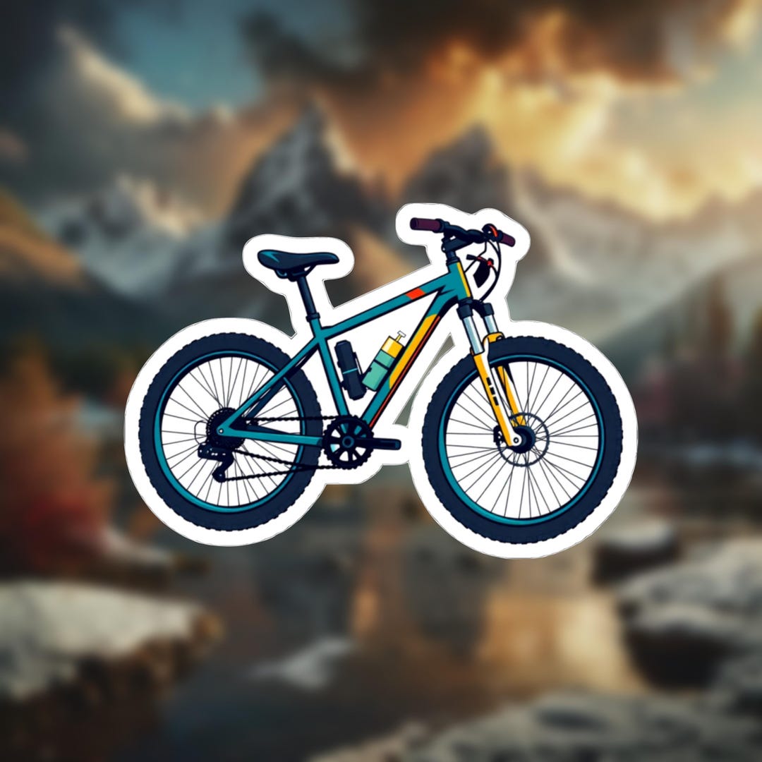 Mountain Bike Sticker, Trail Riding Decal, MTB Vinyl Sticker, Cycling ...
