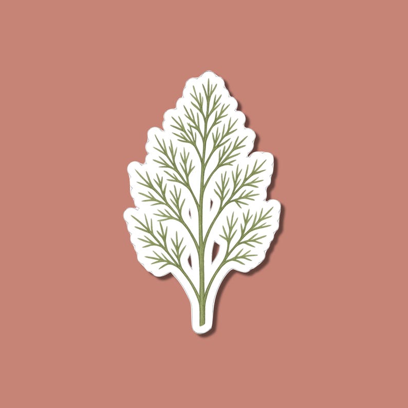 Dill Sticker, Aromatic Herb Decal, Culinary Garden Plant Vinyl ...