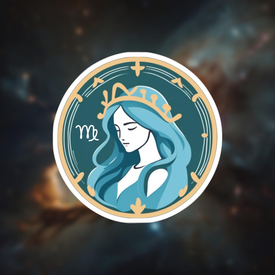 Virgo Stickers - Astrology Zodiac Sign Decals for Laptop, Water Bottle ...