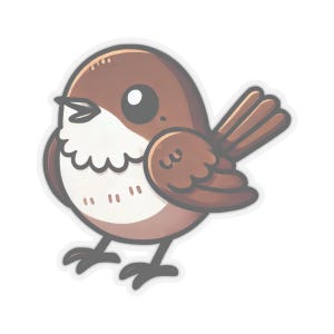 Nightingale Sticker, Singing Bird Decal, Forest Songbird Vinyl, Nature ...