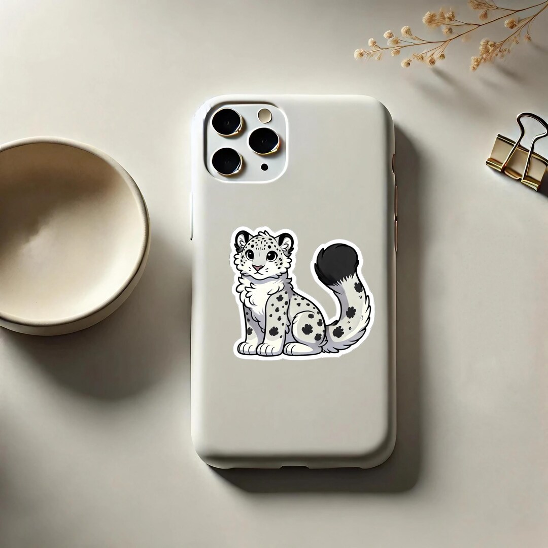 Snow Leopard Stickers, Animal Print Decals, Wildlife Sticker Pack ...