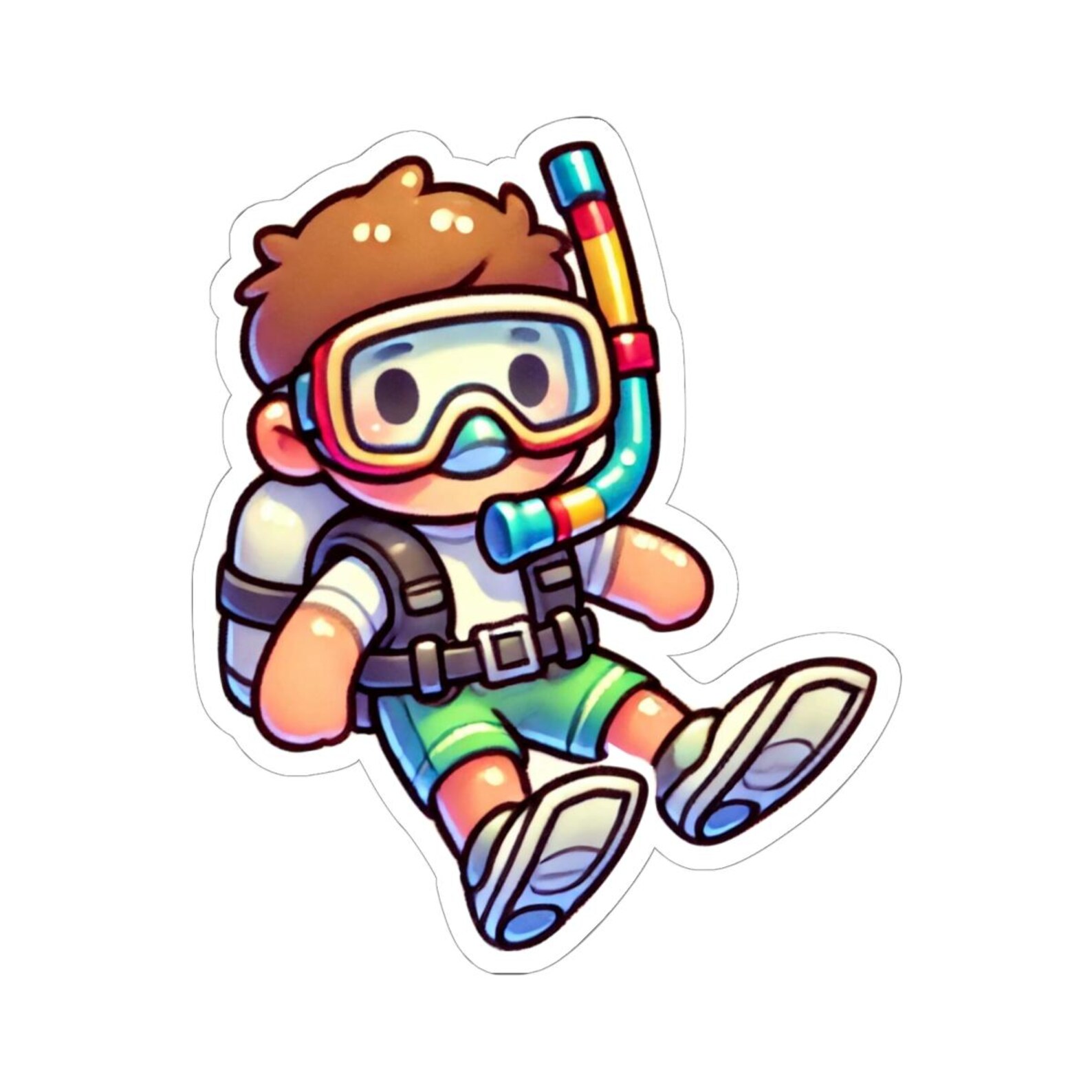 Diver Stickers, Scuba Diving Stickers, Ocean Theme Decals, Waterproof ...