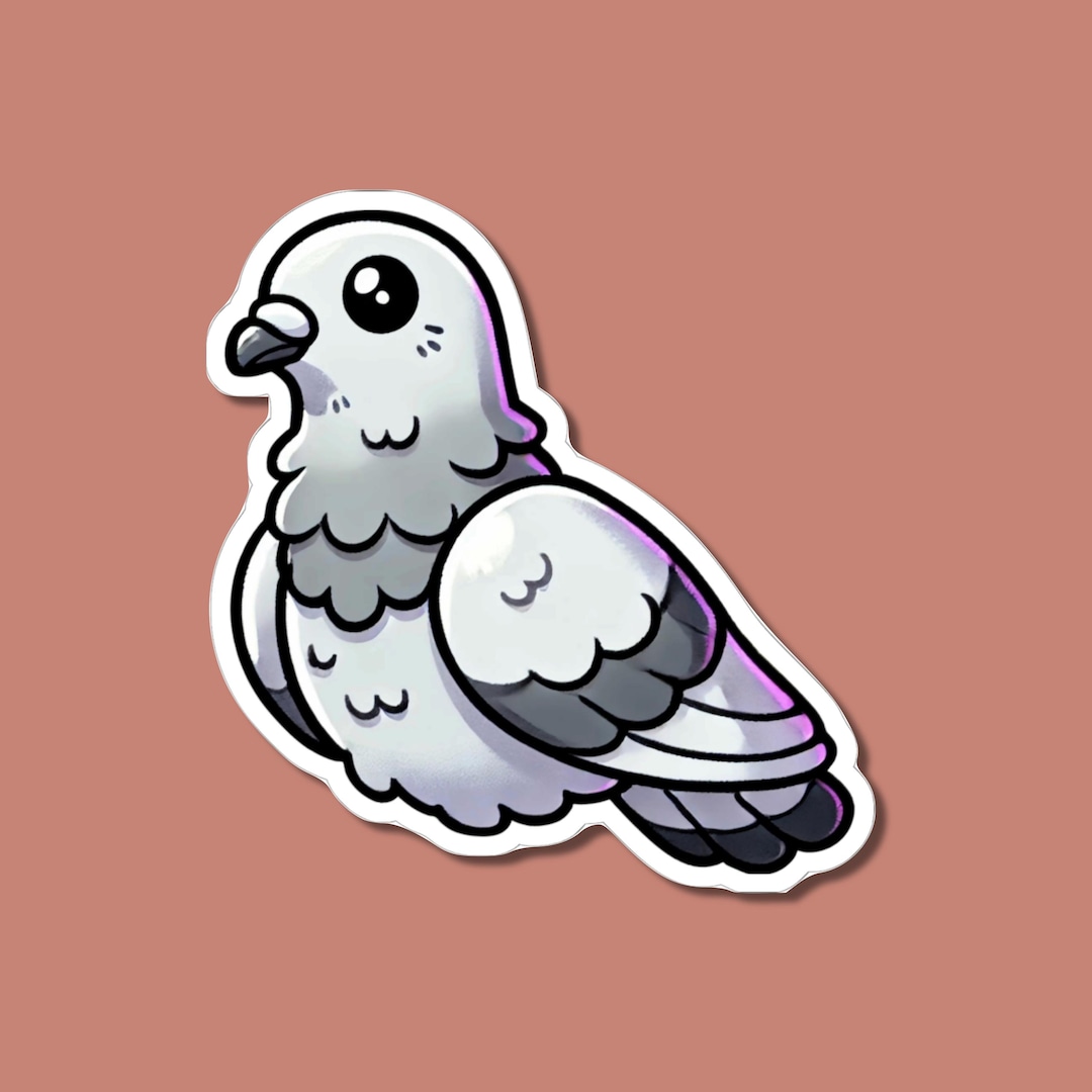 Pigeon Sticker, City Bird Decal, Urban Wildlife Vinyl, Funny Bird Lover ...