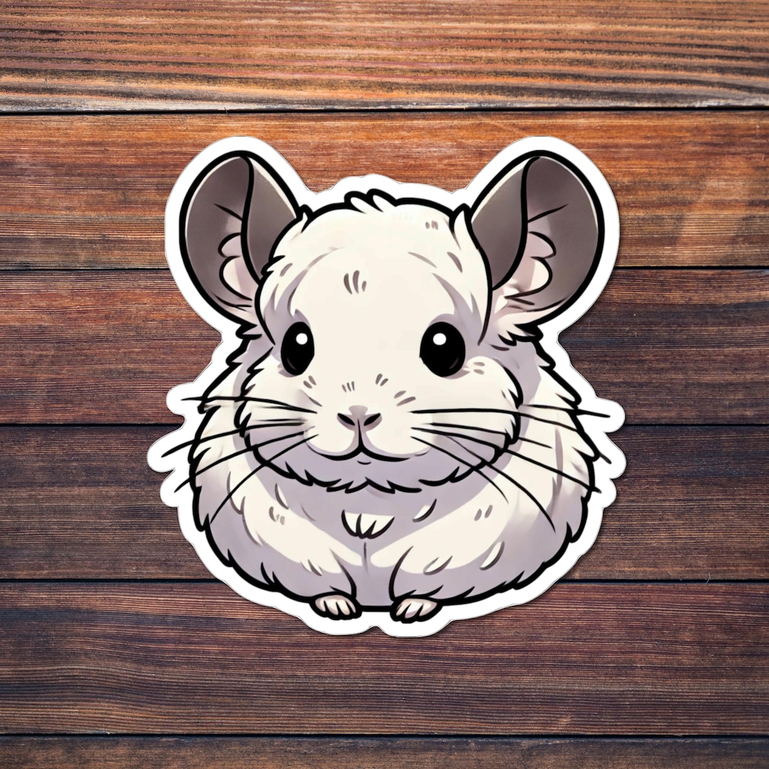Chinchilla Stickers, Adorable Animal Lover Gift, Cute Pet Decals, Small ...