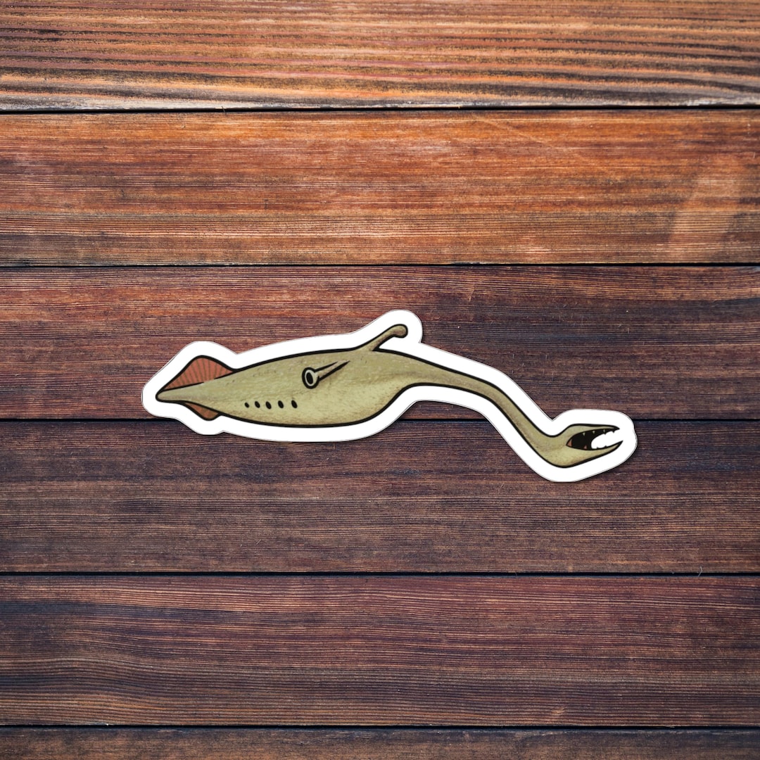 Tully Monster Sticker, Extinct Prehistoric Marine Animal Illustration ...