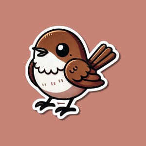 Nightingale Sticker, Singing Bird Decal, Forest Songbird Vinyl, Nature ...
