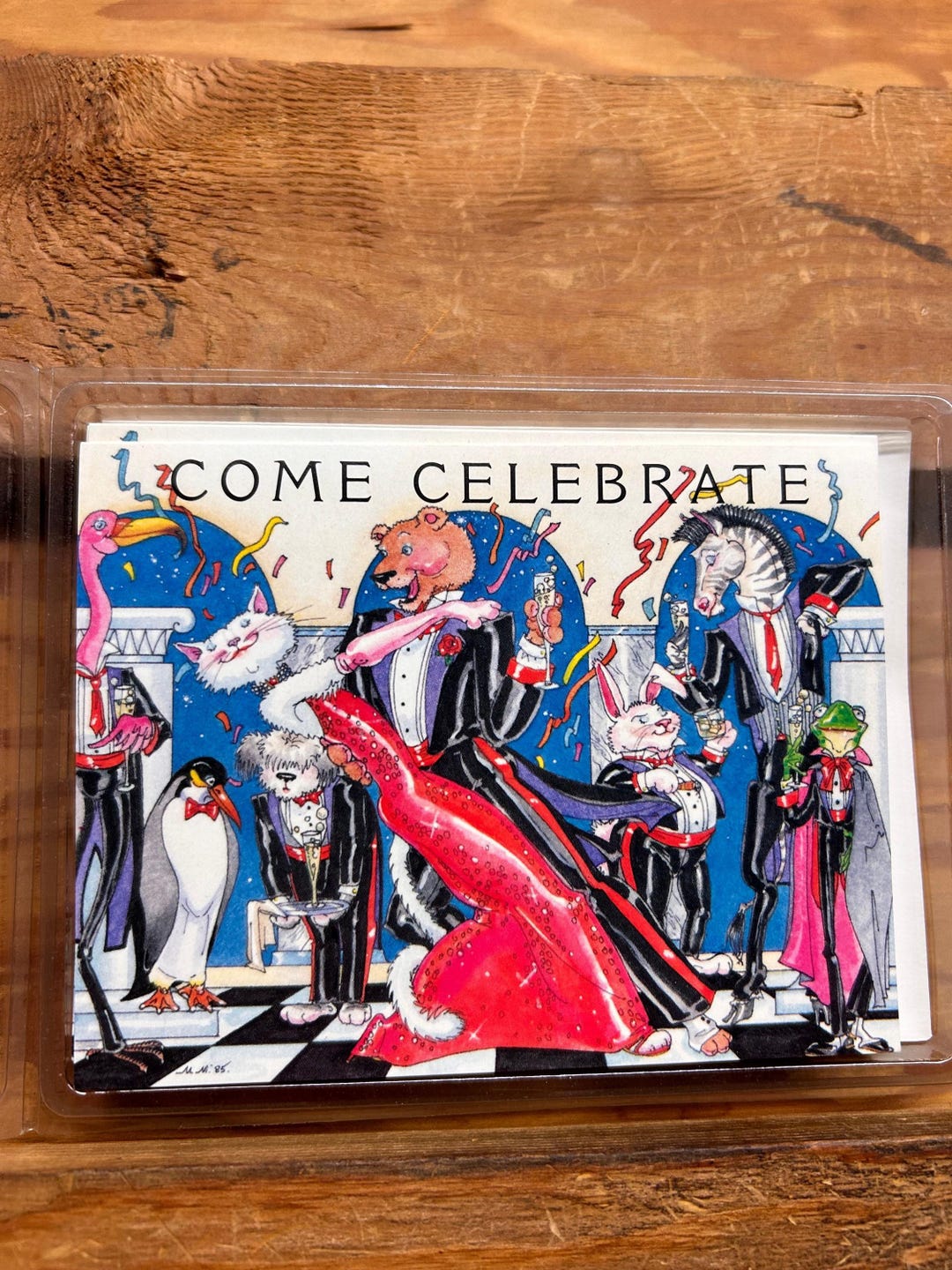 Vintage 1985 Maxine Miller Paper Moon Animals Party Invitations (set of ...