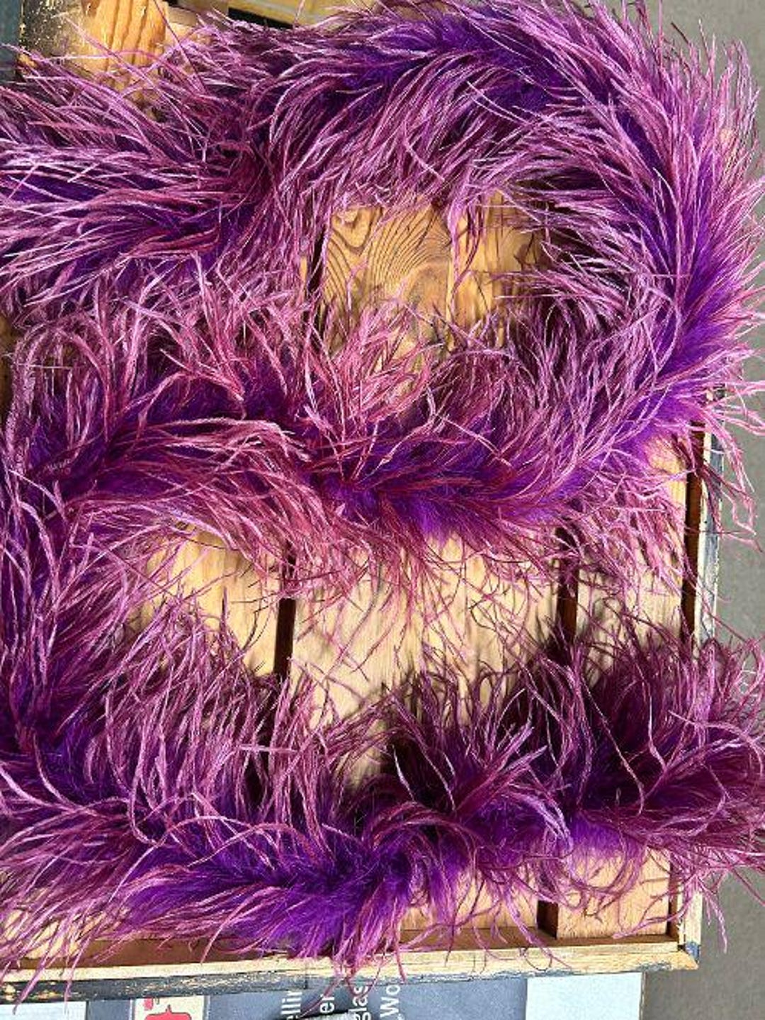 Vintage 2-tone Maroon/purple-ish Ostrich Feather & Marabou 70" Boa - Etsy