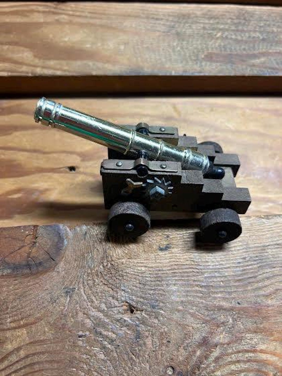 Vintage Metal & Wood Adjustable Cannon- GP Model Italy, Replica Cannon ...