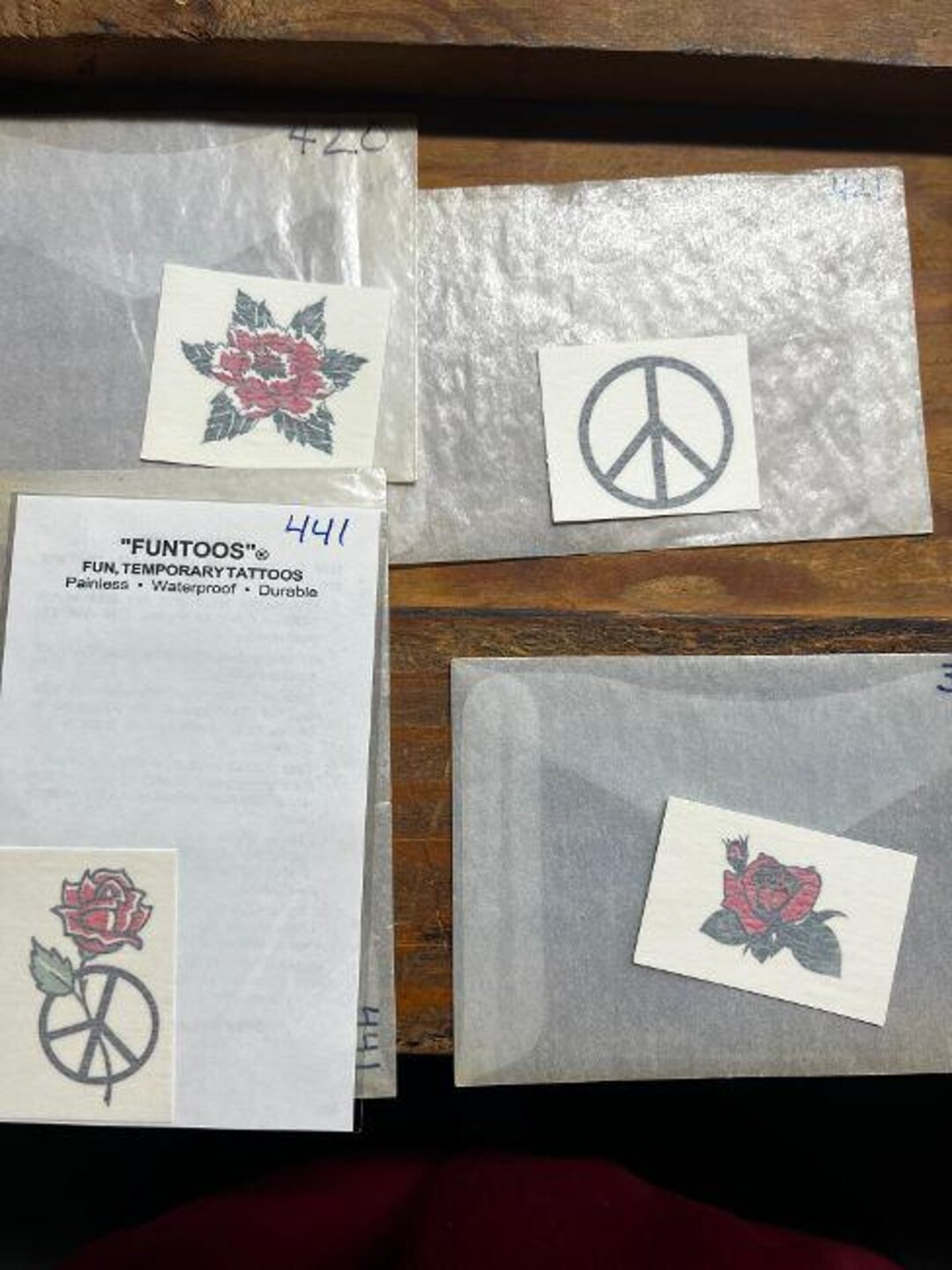 Vintage "funtoos" Temporary Tattoos Made by Creative Alternatives (pack ...