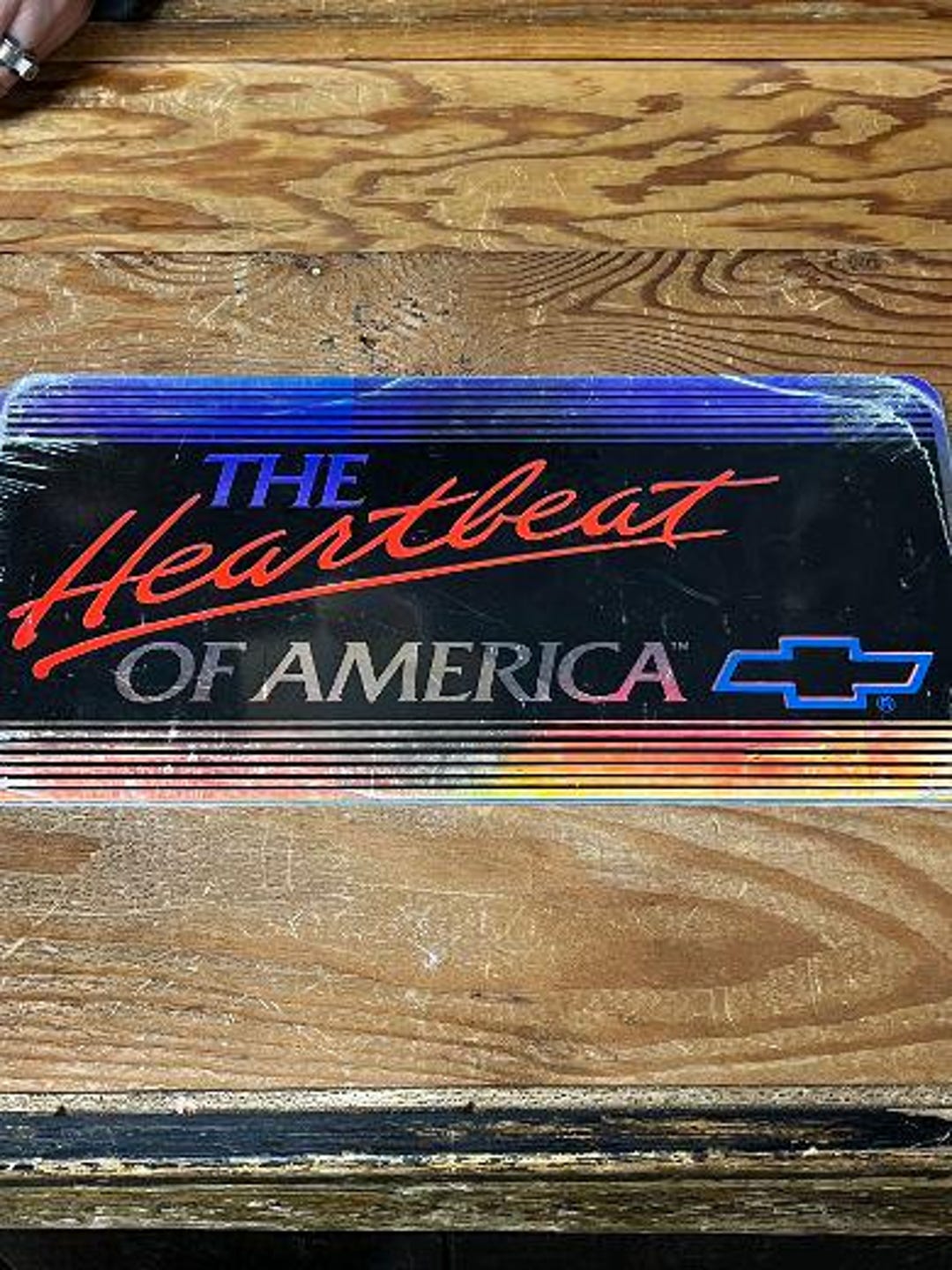 CHEVY the Heartbeat of America Reflective Original License Plate Cover ...