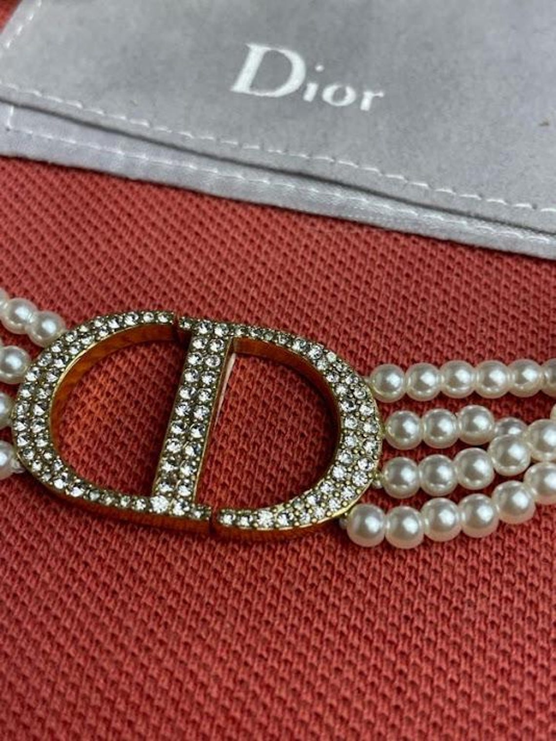 Vintage Christian Dior Gold Plated CD Logo Designer Necklace - Etsy