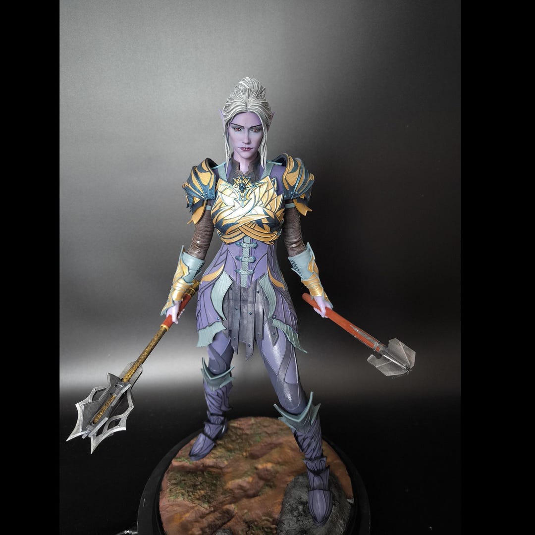 Minthara Statue 1/4 From Baldur's Gate 3 Painted Drow Figure - Etsy